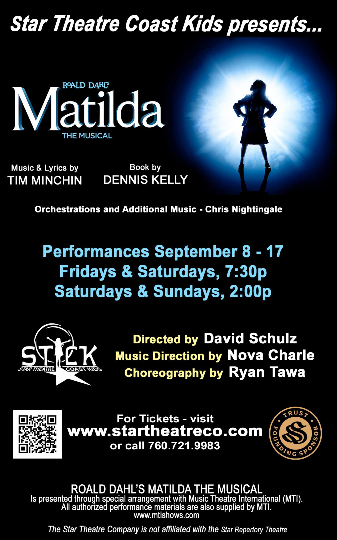 Star Theatre Coast Kids Presents Roald Dahl's, Matilda the Musical ...
