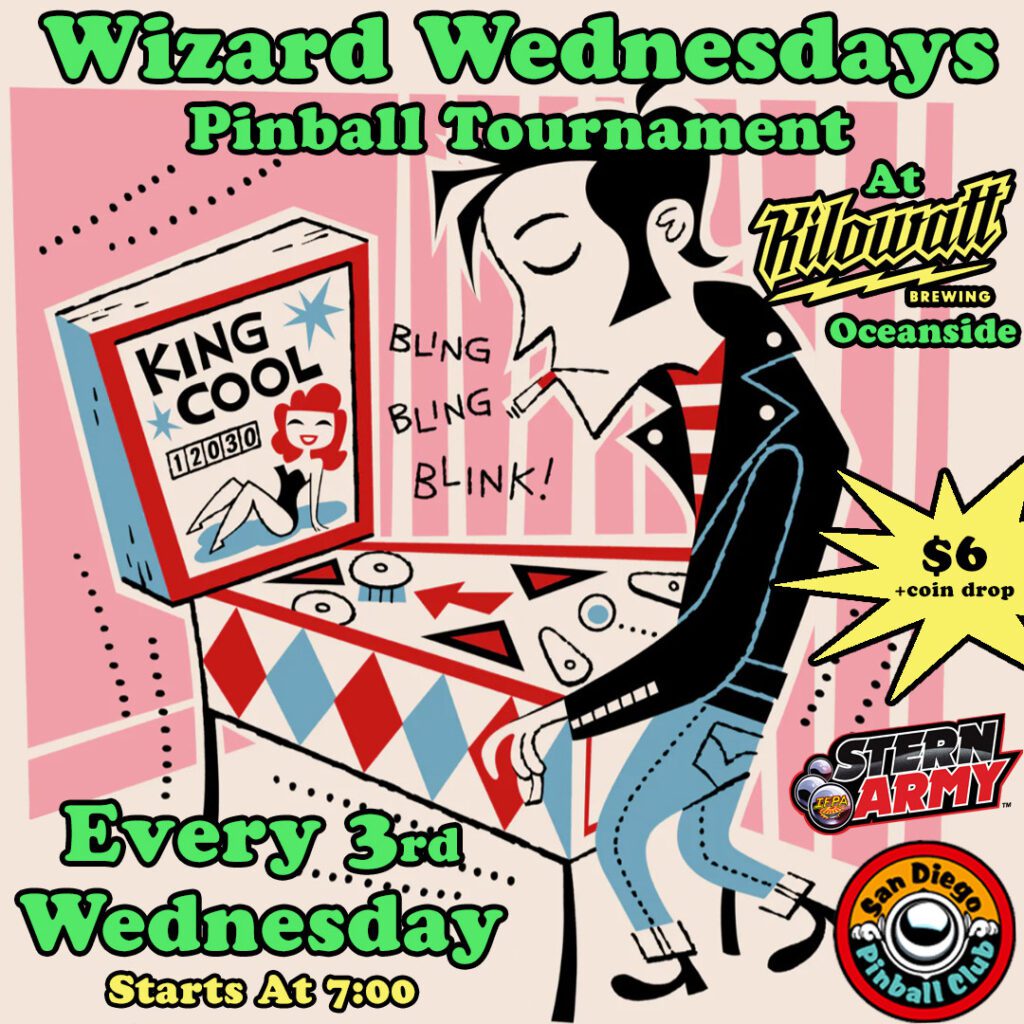 Wizard Wednesday Pinball Tournament - July 16, 2025 | Oceanside, CA