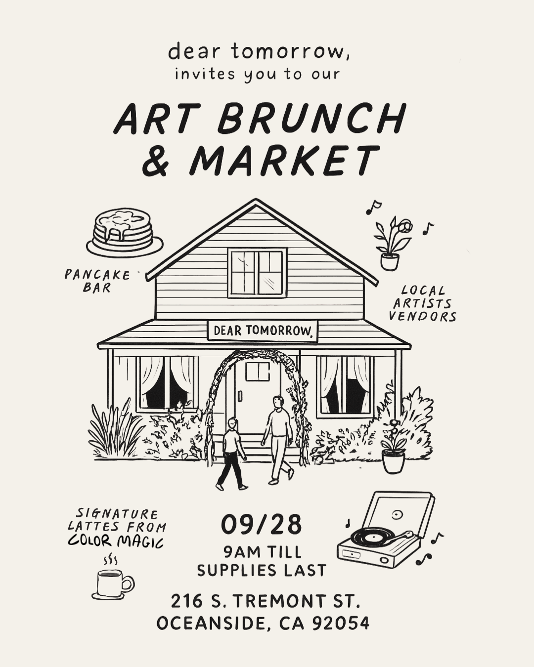 Art Brunch and Market at Dear Tomorrow - September 28, 2025 | Oceanside, CA