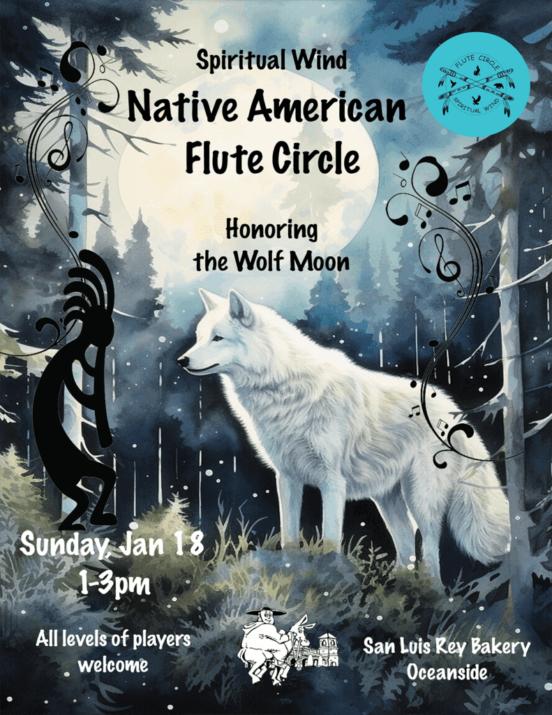 Spiritual Wind Flute Circle | Wolf Moon - January 18, 2026 | Oceanside, CA
